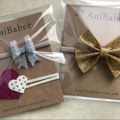 Lindsey Bow, Baby Bow Headband, Baby Headband, Felt Hair Bows, Baby ...