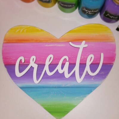 Create Laser Cut Words Create Sign Create Wood Sign 160178 - Etsy