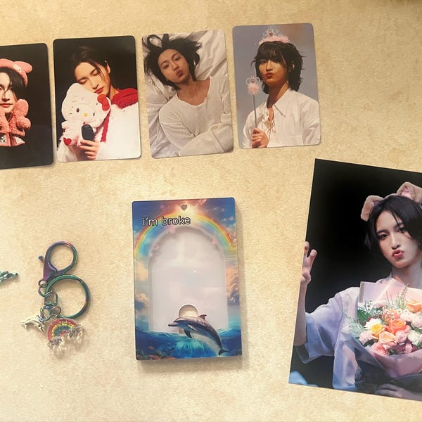 Jimin Acrylic Photocard Holder Keychain, 2 Versions - Kpop Idol ...