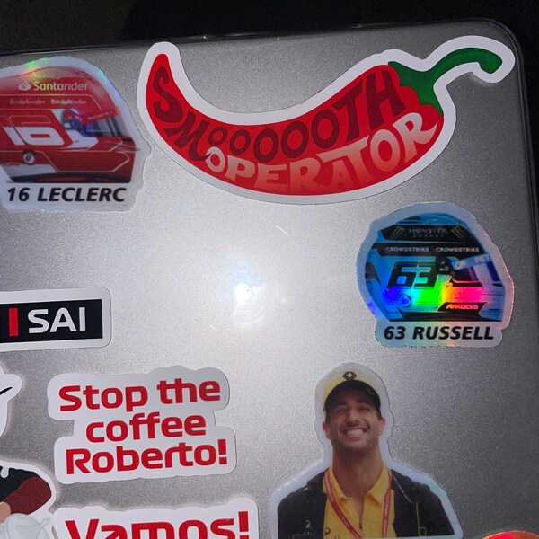 Carlos Sainz Smooth Operator Chilli F1 Sticker Formula One Motorsport ...