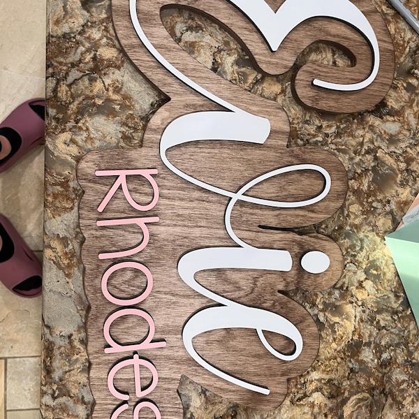 Freestanding Wooden Name Cutouts, Wooden Letters, Name Sign, Baby ...