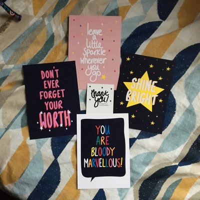 Positive Vibes Postcard A6 Print Positivity Print Quote - Etsy