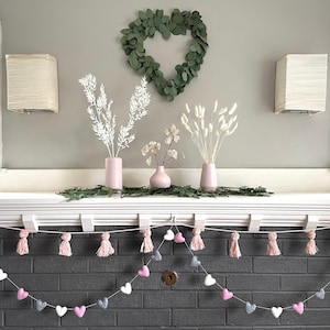 Heart Garland Heart Decoration White Heart Decor Felt Heart | Etsy