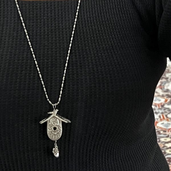 Fork End & Tine Heart Necklace • the "daffodil" Silver-plated Spoon ...