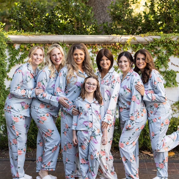 Bridesmaid Pjs Personalized Gift Getting Ready Nightie for Bridesmaid ...
