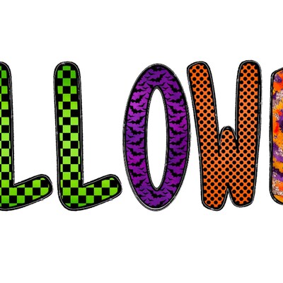 Halloween Alphabet Png File, Halloween Png, Alphabet Png, ABC, Spooky ...