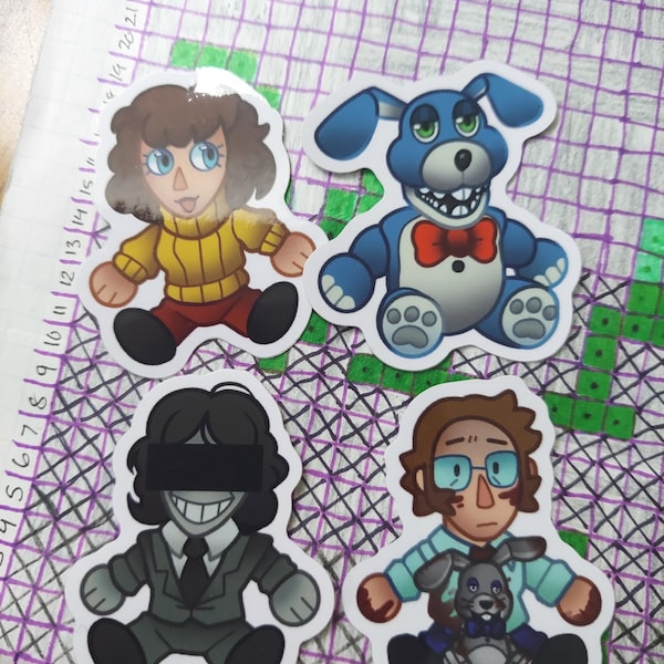 The Walten Files - Vinyl Stickers - Bon, Banny, Sha, Boozoo, Billy ...