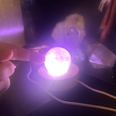 Natural Amethyst Crystal Lamp Gemstone Desk Lamp Purple Quartz Crystal ...