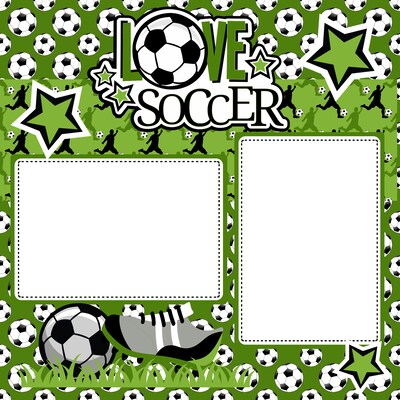Green Soccer Digital Paper, Sport Scrapbook Papers, Football Background ...