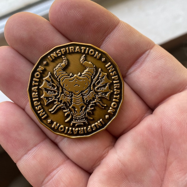 Inspiration Coin Tokens (antique Gold) for D&D, Dungeons and Dragons ...