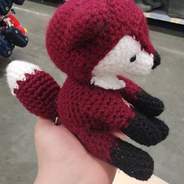 CROCHET PATTERN Lucy the Fox Crochet Amigurumi Stuffed Sitting Forest ...