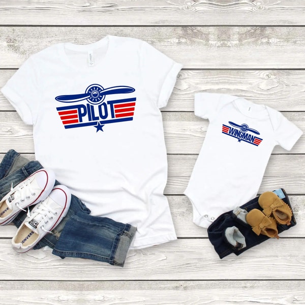 Pilot & Wingman Svg, Father and Son Matching Svg, Dad and Son Svg ...