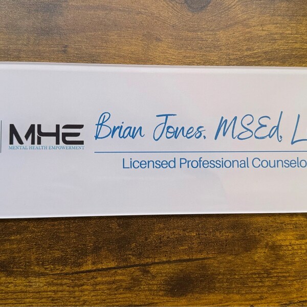 FROSTED Name Plate - Office Decor Reception Sign Door Decor Entrance ...