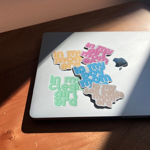 In My Hot Mom Era Holographic Glitter Waterproof Sticker | Mama Sticker ...