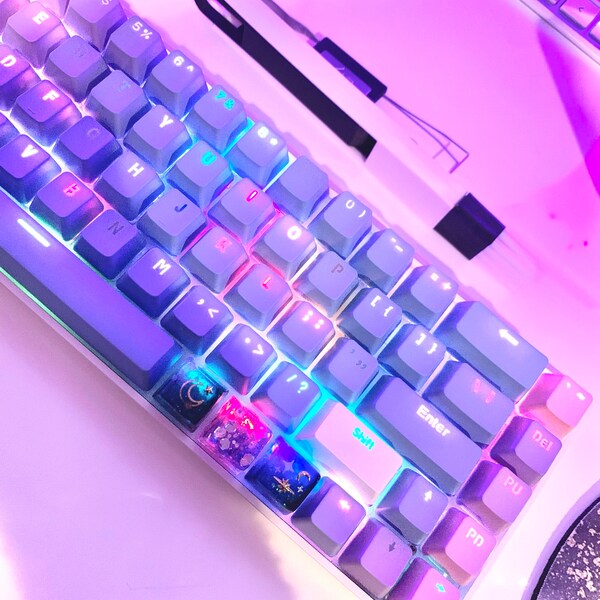 Starry Night Glitter | OEM R1 Cherry MX Switches | Mechanical Keyboard ...