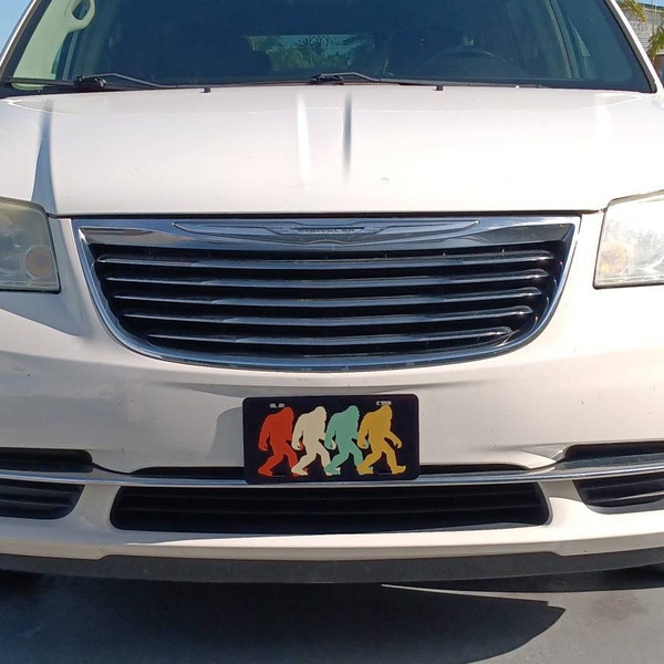Peace Symbol License Plate, Retro License Plate. Muted Rainbow Colors ...