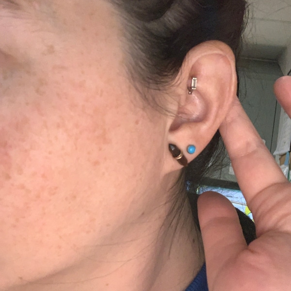 Tiny Diamond Rook Hoop Earring • Helix Hoop • Rook Earring • Helix ...