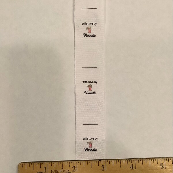 25*50mm Custom Sewing Label, Logo or Text - Fold Tags, Personalized ...