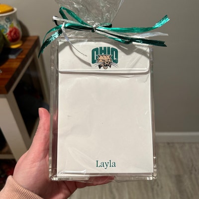 College Themed Memo Paper in a Lucite Holder - Etsy