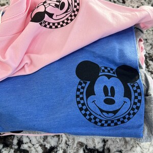 Retro Disney Shirts Mickey Checkered Shirt Disney Family - Etsy