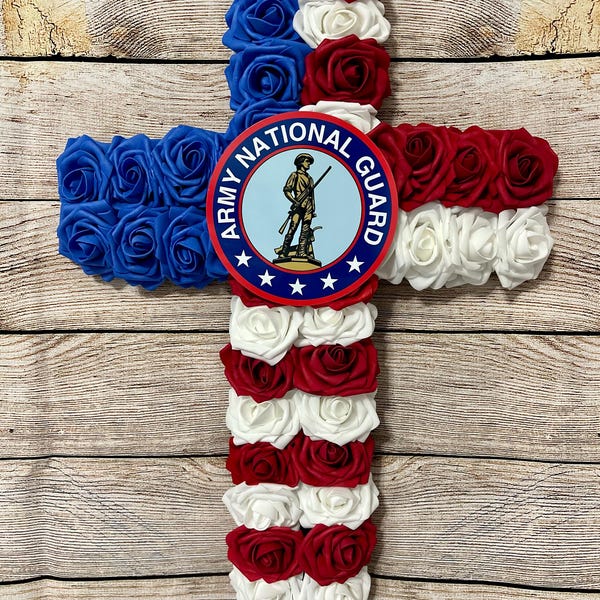 CRAFT SIGN Patriotic Flag Red White Blue 4th of July Tiered Tray Round ...