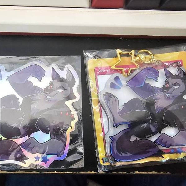 Holographic Vinyl Stickers : Helluva Boss (barbie, Andrealphus, Vortex ...