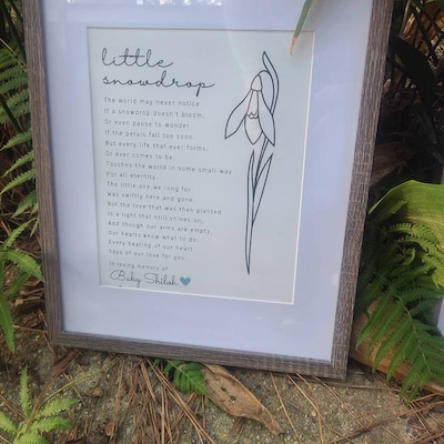 Miscarriage Gift for Mom or Dad, Baby Loss Poem, Child Loss Remembrance ...