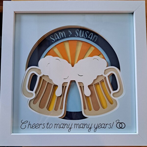 Beer Shadow Box SVG, Beer 3D Layer, Beer Vector, Beer Dxf, Beer Cricut ...