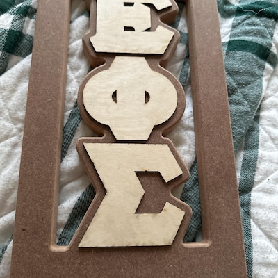 Double Stacked Wooden Greek Alphabet Letter Word for Fraternity ...