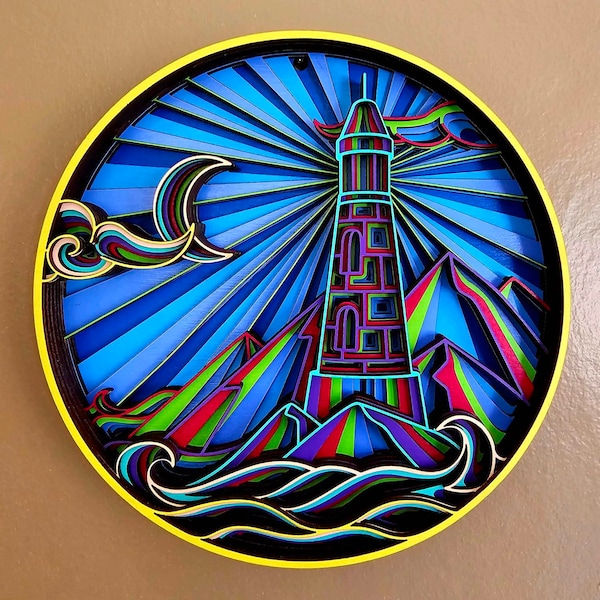 Lighthouse 3D Mandala SVG Files, Patterns Files for Laser Cutting ...