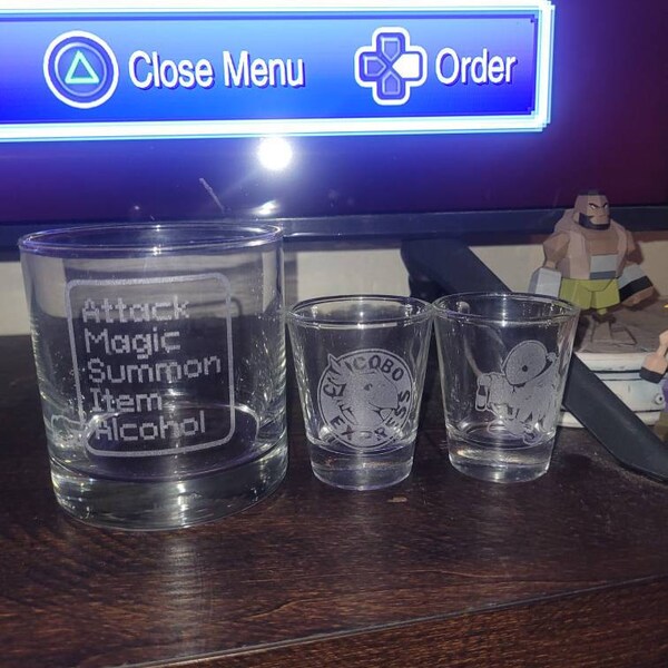 Mario Mushroom Glass Nintendo Mario Inspired Whiskey Glass Personalized ...