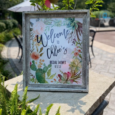 Succulents Welcome Sign Fiesta Welcome Sign Editable - Etsy