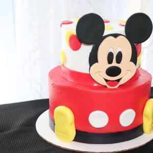Mickey Mouse Fondant Birthday Edible Decoration Cake Topper | Etsy