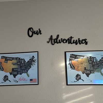Our Adventures Sign-our Adventures Wooden Wording - Etsy