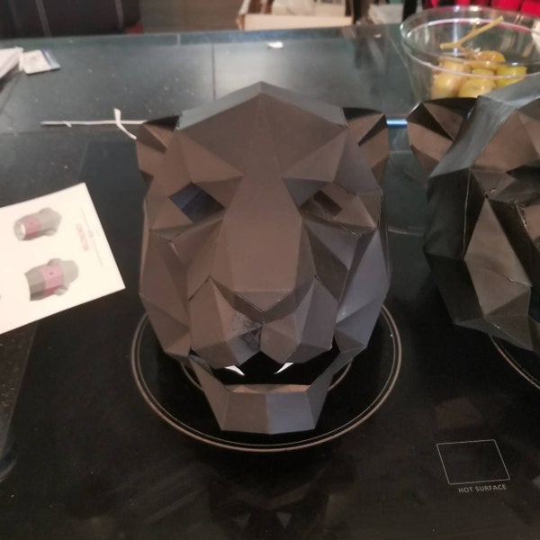 Panther Mask, Cat Mask, DIY 3D Mask, Paper Mask, Template Printable ...
