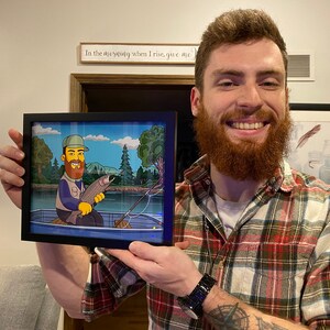 Fisherman Gift Custom Cartoon Portrait From Photo / Fisherman Gift Idea ...