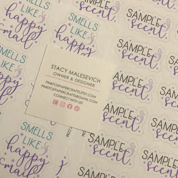 Smells Like Happy Mail Stickers, Small Business Stickers, Essential Oil ...