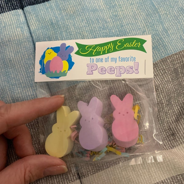 Easter Bunny Peeps Sidewalk Chalk - Easter Basket Stuffer, Easter Bunny ...