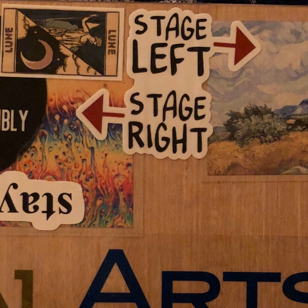 Vinyl Theatre Sticker, Water Bottle Sticker, Theatre Gift, Drama Gift ...