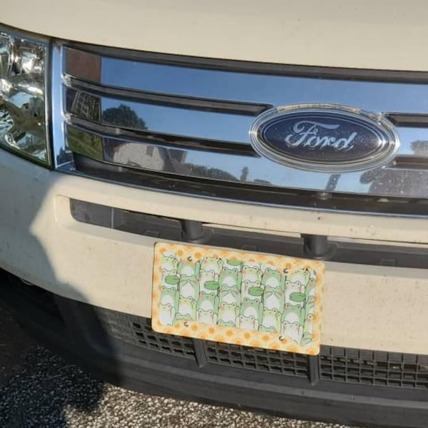 Stained Glass Ocean Wave License Plate Frame: Beach Car Decor, Beachy ...