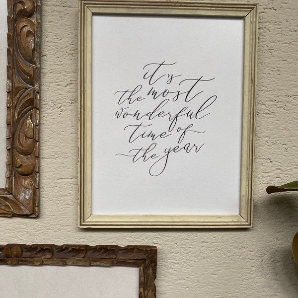 Christmas Decor, Its the Most Wonderful Time of the Year Print ...
