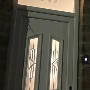 Traditional House Door Number Victorian Frosted Etched Vinyl Sticker ...
