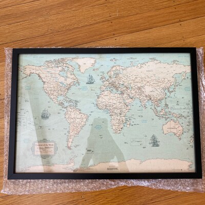 World Map Rustic Style Uncustomized Old Style Wall Map Map Decor - Etsy