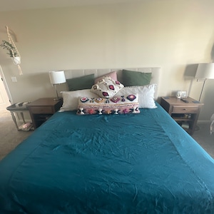 Chartreuse Green Linen Coverlet With or Without Filling Softened Linen ...