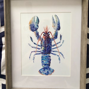 Lobster Watercolor Print, Red Lobster, Lobster Illustration, Nautical ...