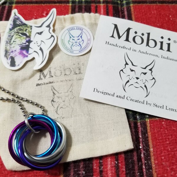 Infinity Custom Color Mix Ring Pendant, Möbii® Fidget Necklace, Möbius ...