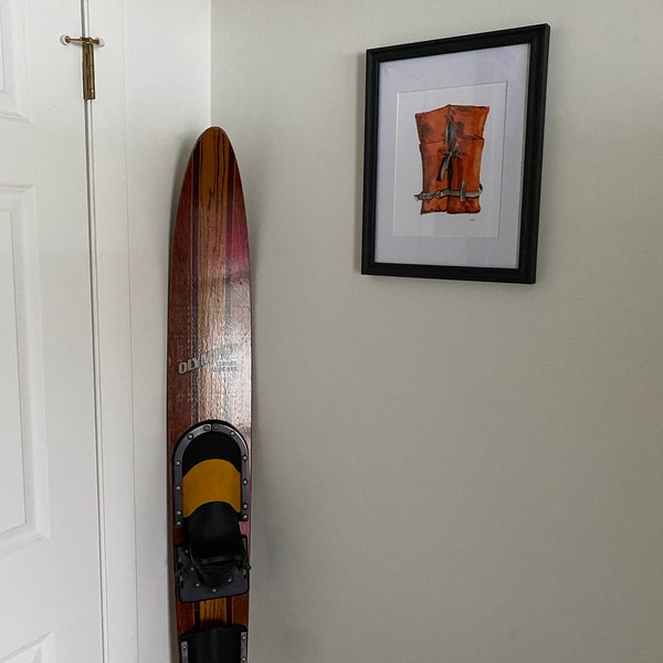 ART PRINT: Watercolor Life Jacket Art Print, Coastal Art Print, Art ...