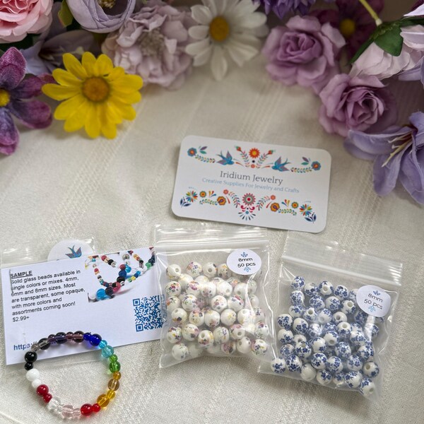 50 Pcs Metal Beads for Jewelry Making, 4mm Round Spacers, Gold, Silver ...