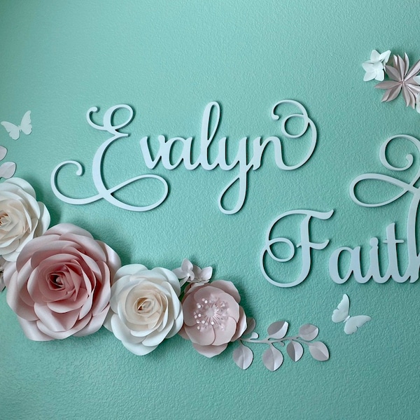 Emma Wood Name Sign for Nursery Wall Hanging - Custom Name for Above ...