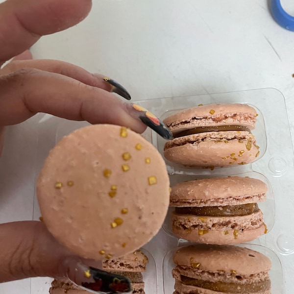 Salted Caramel French Macarons - 6.12 or 24 - French Salted Caramel ...